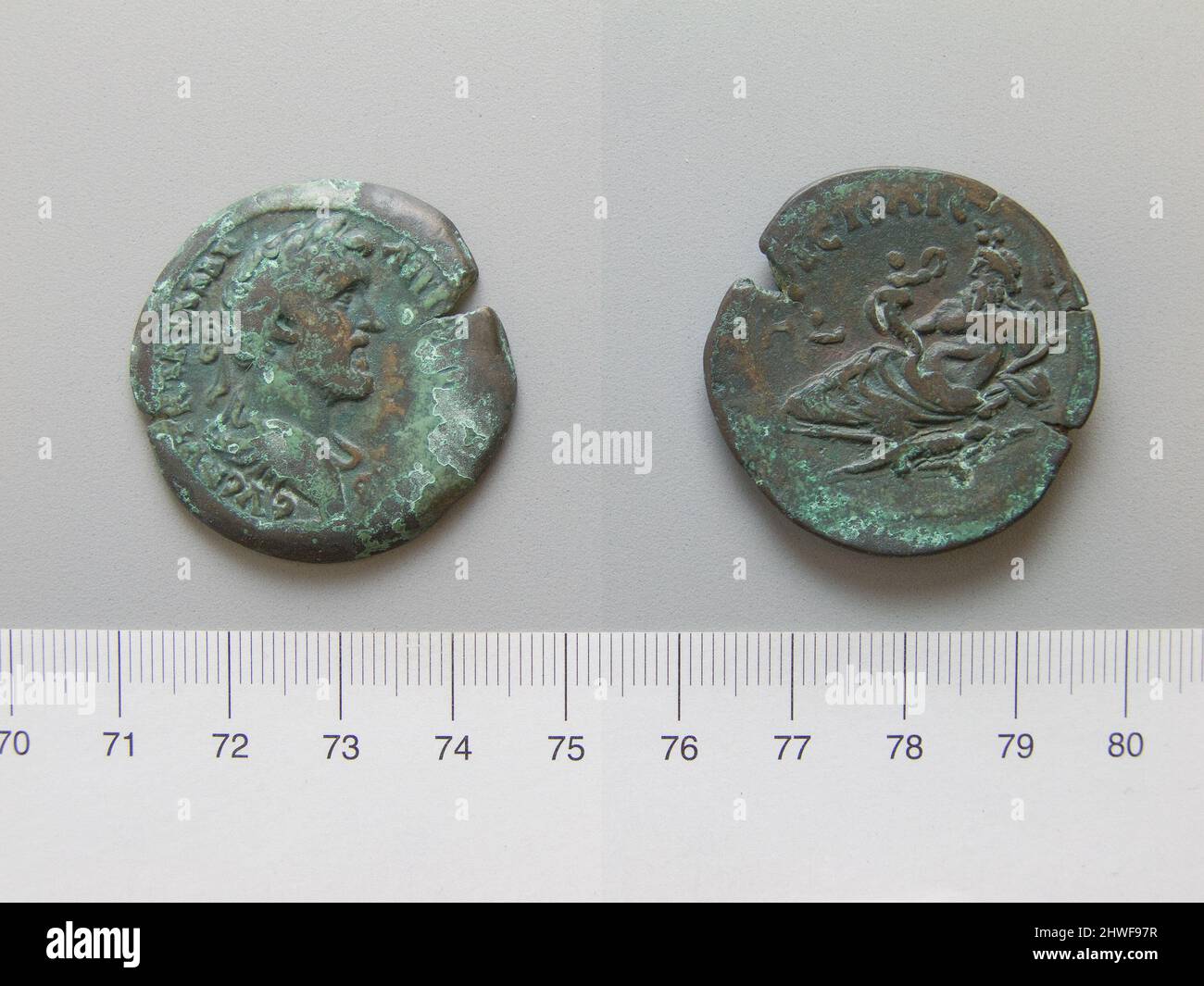 Coin of Antoninus Pius, Emperor of Rome from Alexandria. Ruler ...