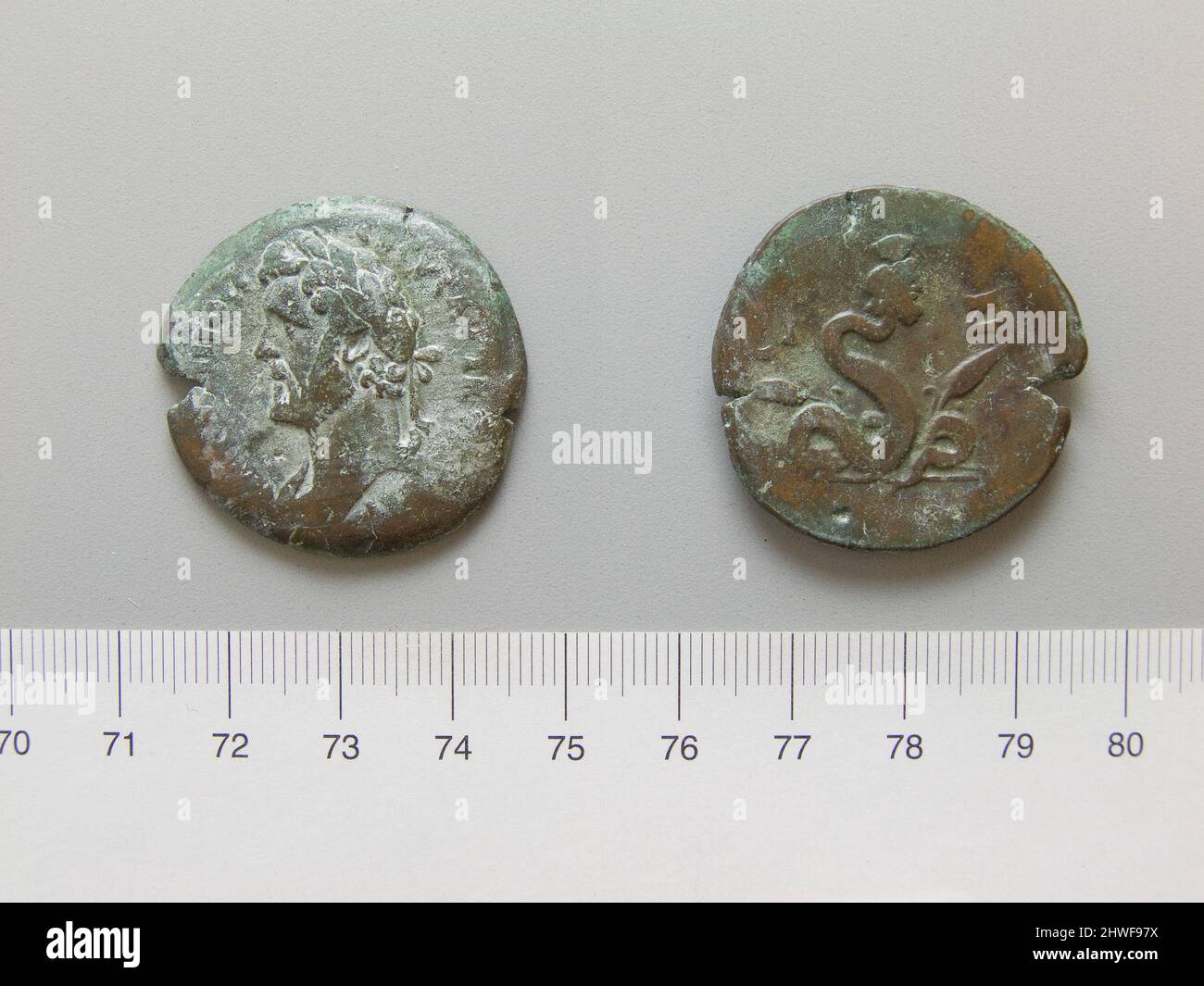 Coin of Antoninus Pius, Emperor of Rome from Alexandria. Ruler ...