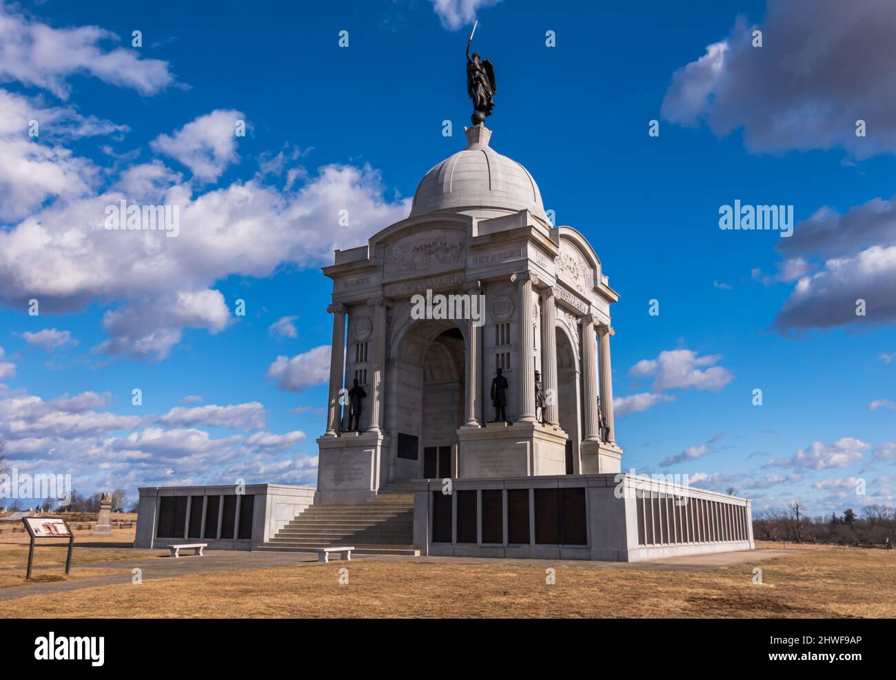 The Pennsylvania State Monument on Hancock Avenue at Gettysburg ...