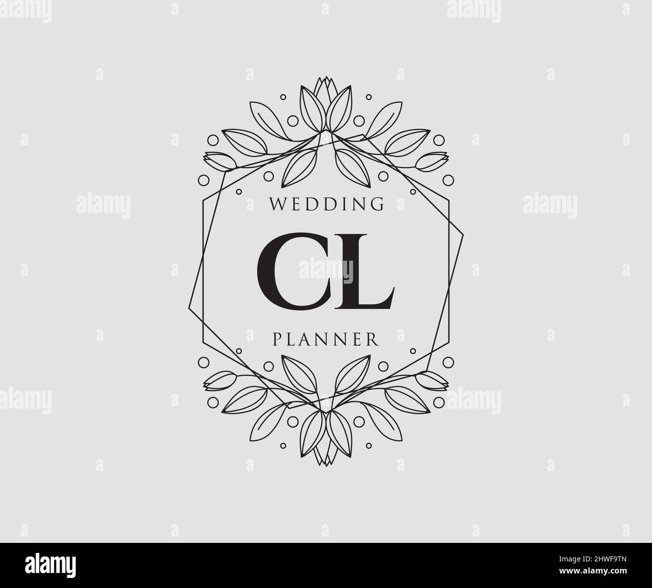 CL Initials letter Wedding monogram logos collection, hand drawn modern ...