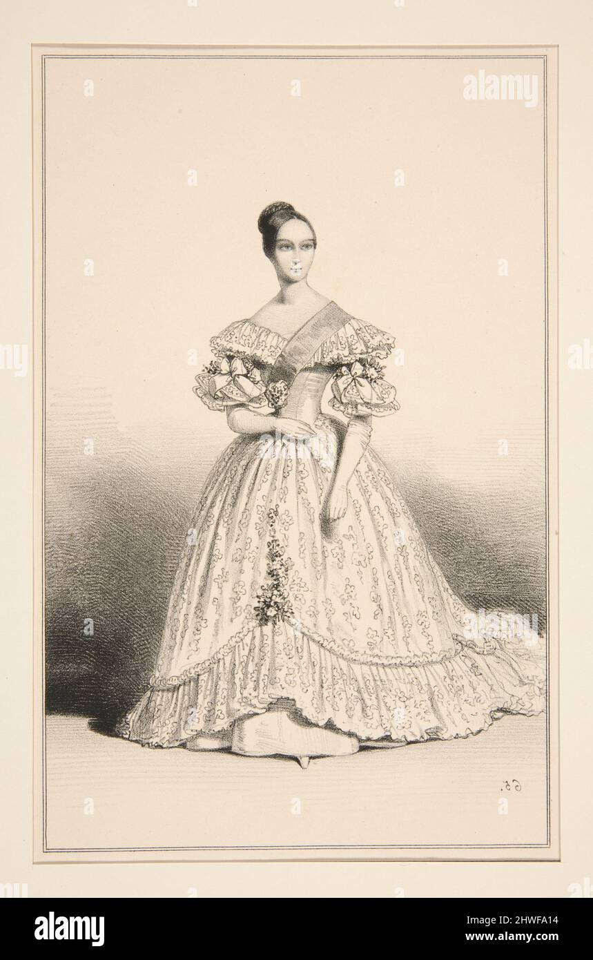 La Princesse Helene, Duchesse d’Orleans. Artist: Paul Gavarni, French ...