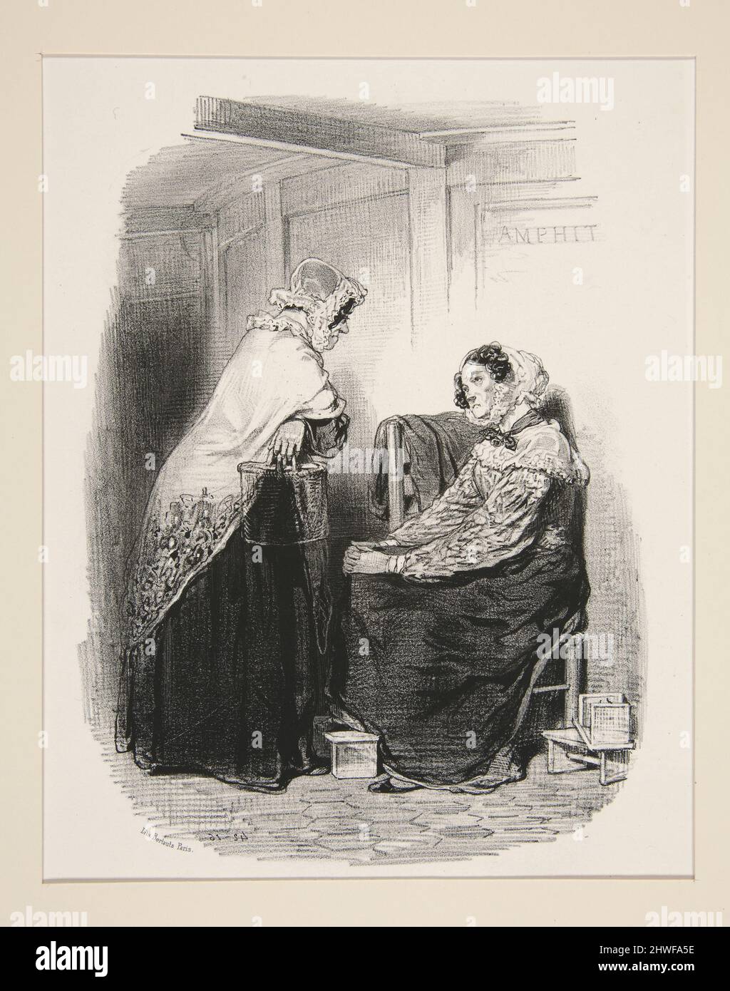L’Ouvreuse de Loges. Artist: Paul Gavarni, French, 1804–1866 Stock Photo - Alamy