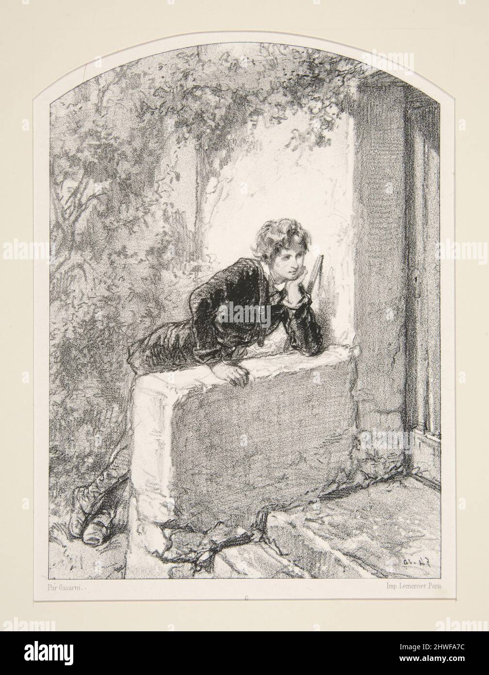 Chanson. Artist: Paul Gavarni, French, 1804–1866 Stock Photo - Alamy