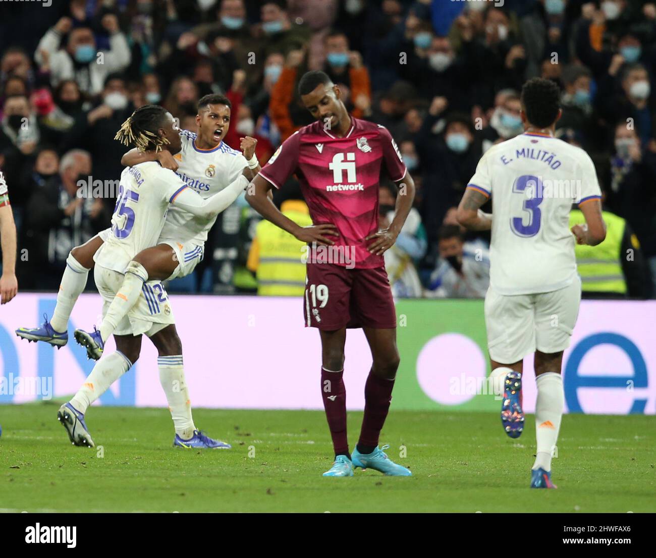 Camavinga goal during Real Madrid vs Real Sociedad on March 5th 2022 ...