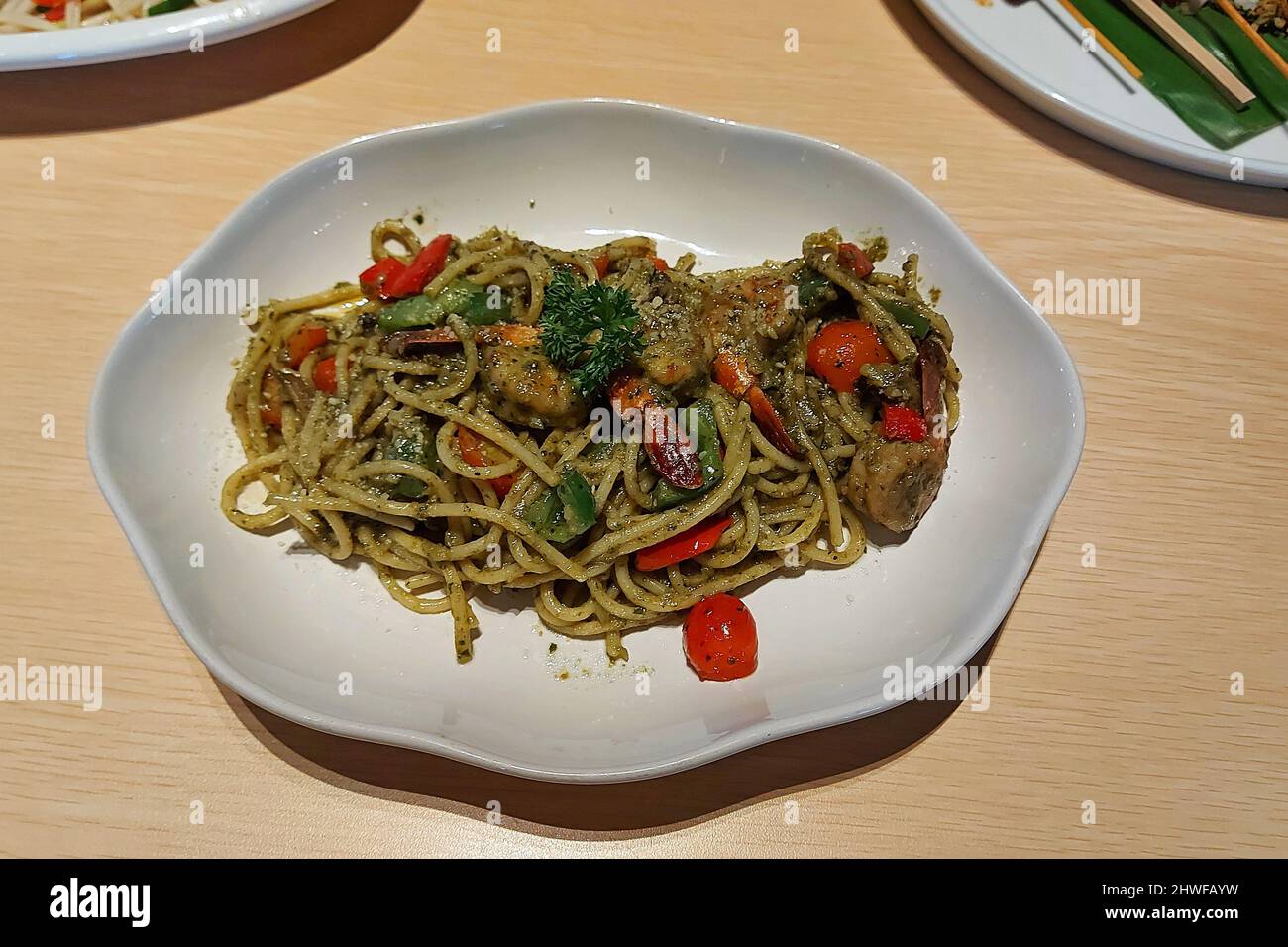 Spaghetti, Italian Food at Cafe, Jakarta, Indonesia Stock Photo - Alamy