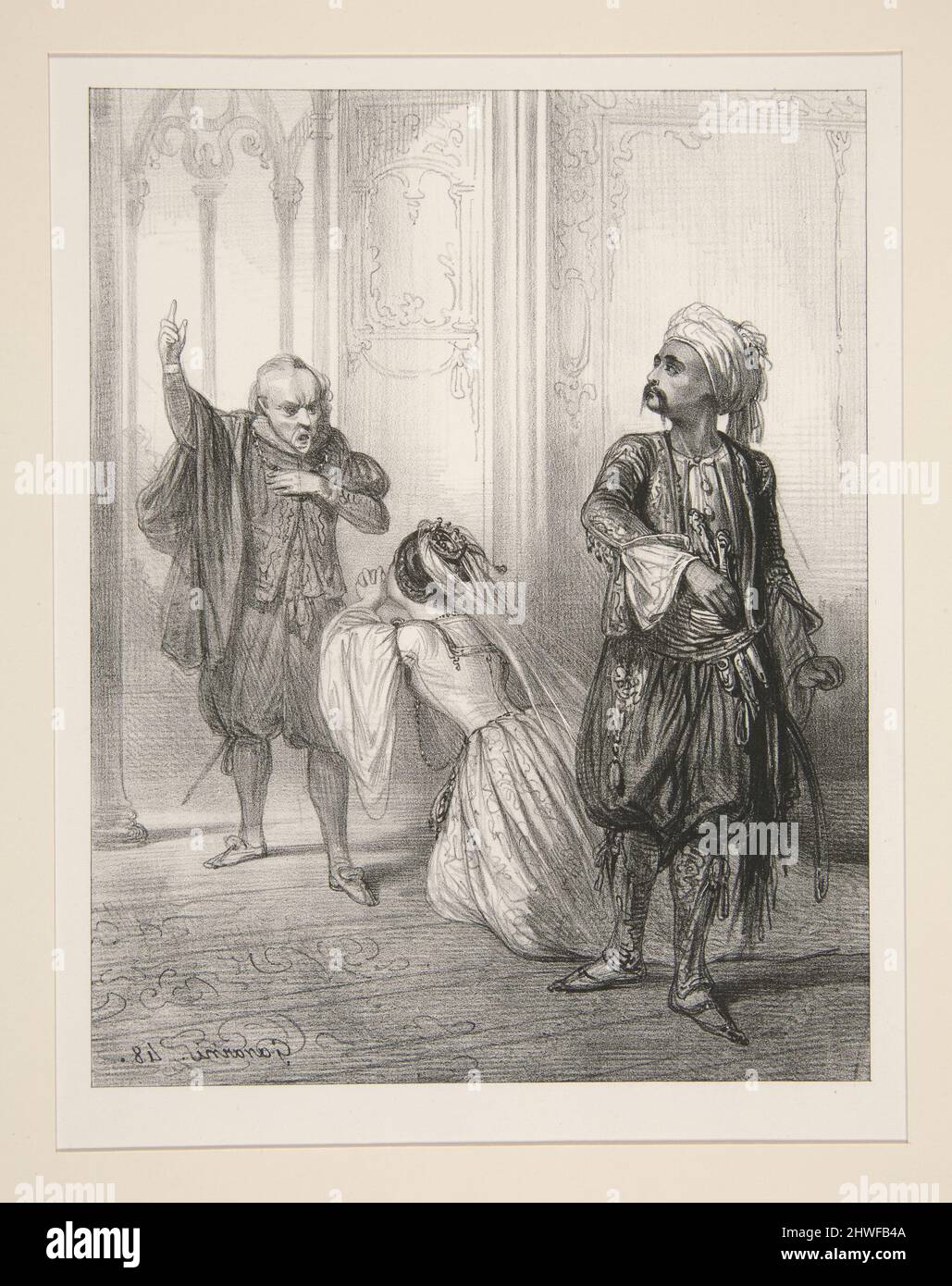 L’Abencerage/ Mme. Louise Colet. Artist: Paul Gavarni, French, 1804 ...