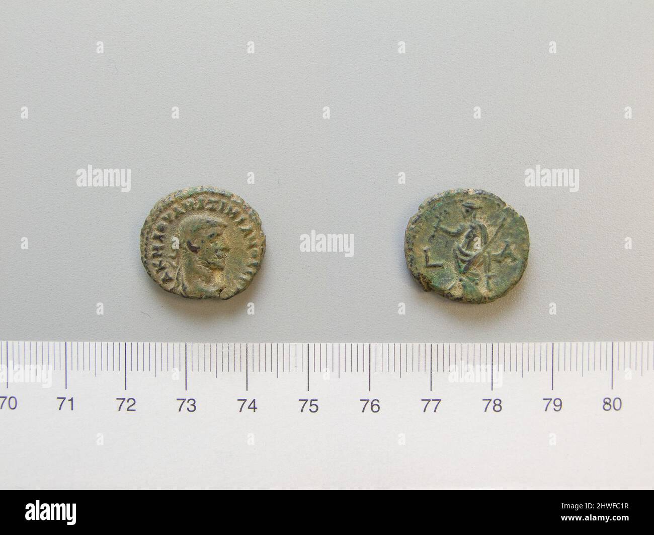 Coin of Maximian from Alexandria. Ruler: Maximian, Emperor of Rome, ca ...
