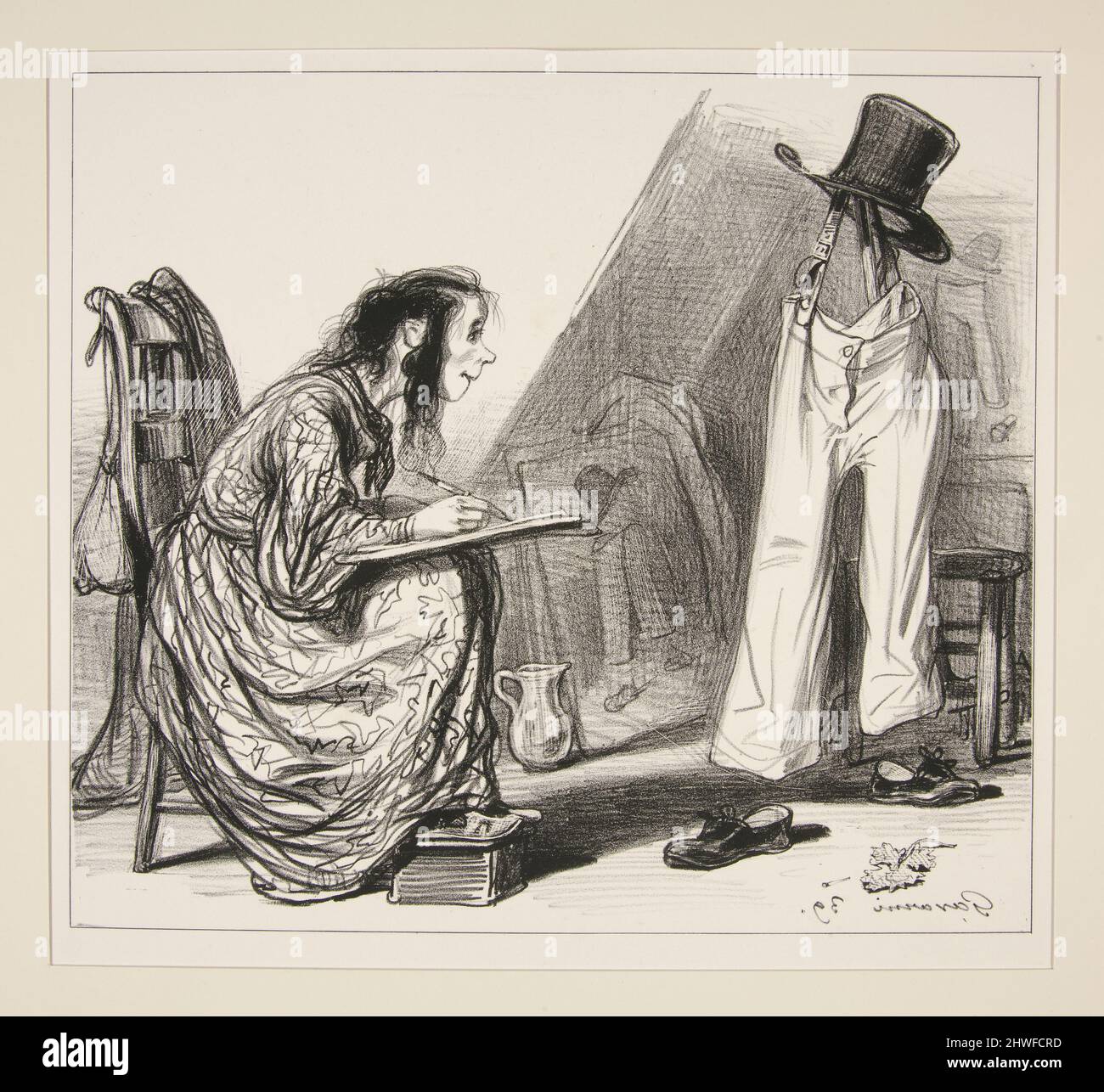 La Peinture. Artist: Paul Gavarni, French, 1804–1866 Stock Photo - Alamy