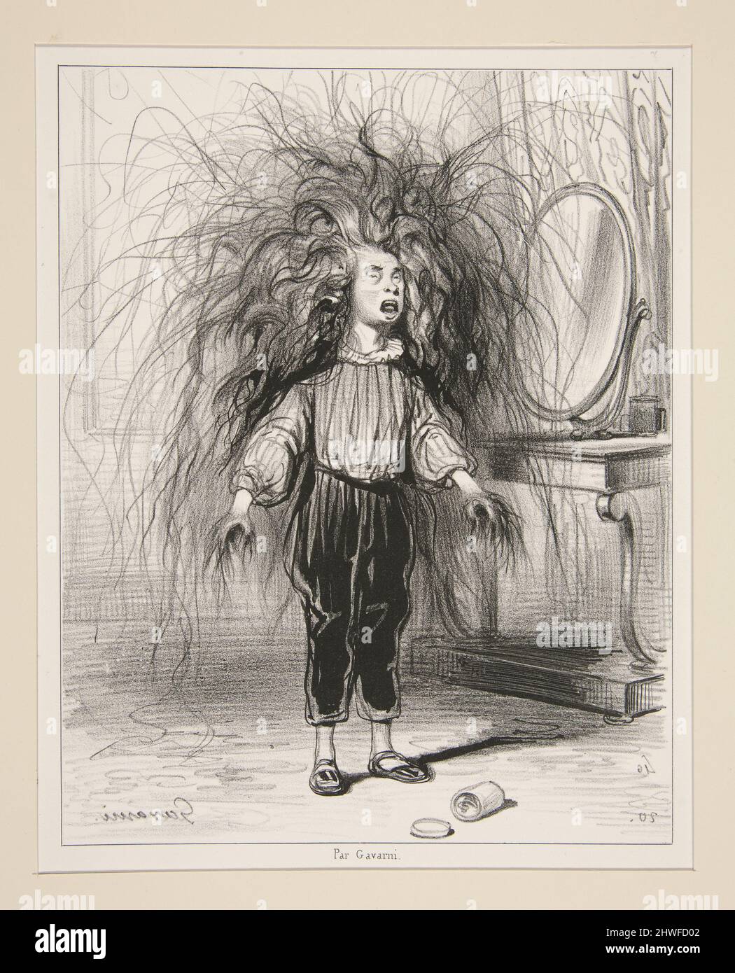Un Enfant Terrible. Artist: Paul Gavarni, French, 1804–1866 Stock Photo ...