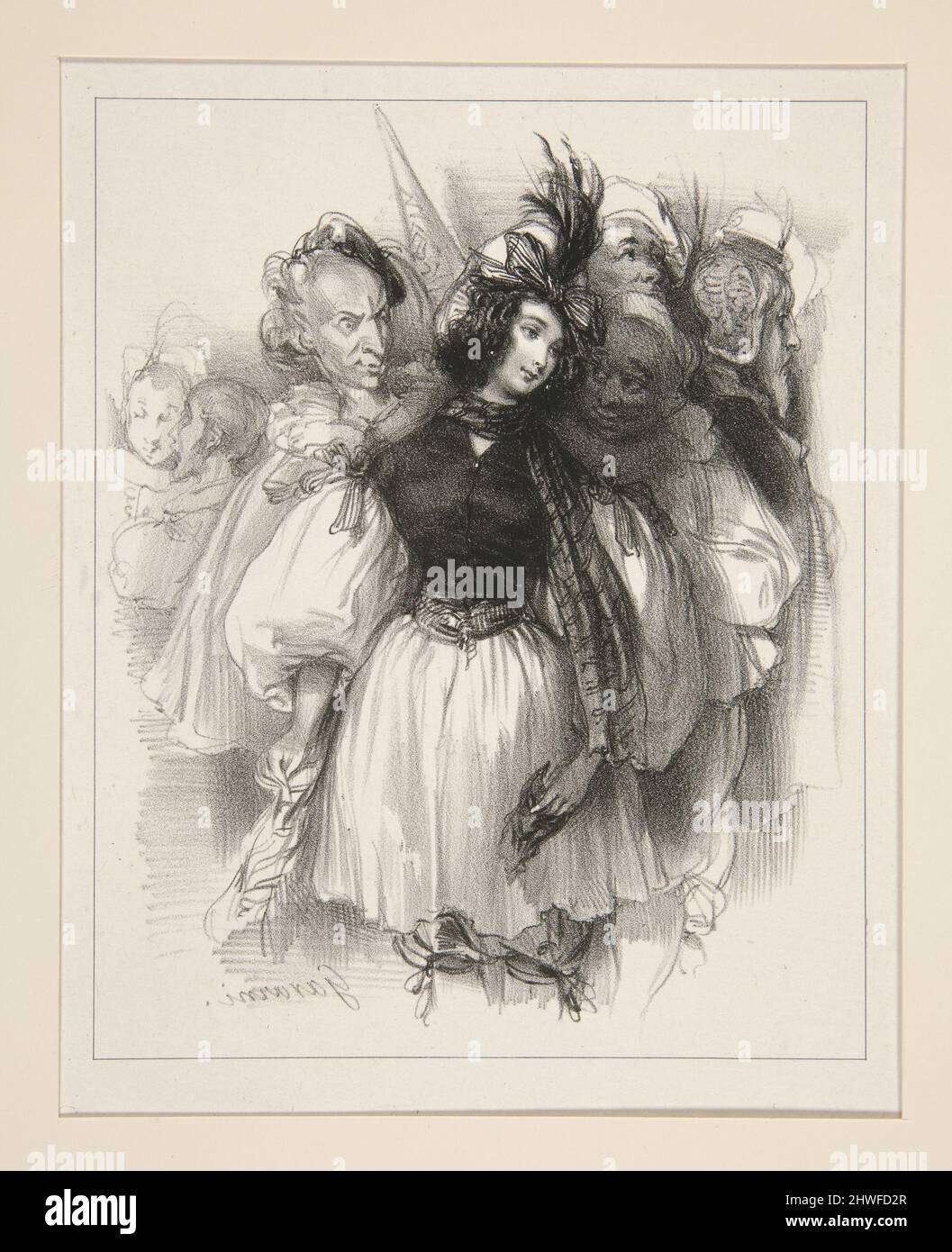 Le Bal Masque. Artist: Paul Gavarni, French, 1804–1866 Stock Photo - Alamy