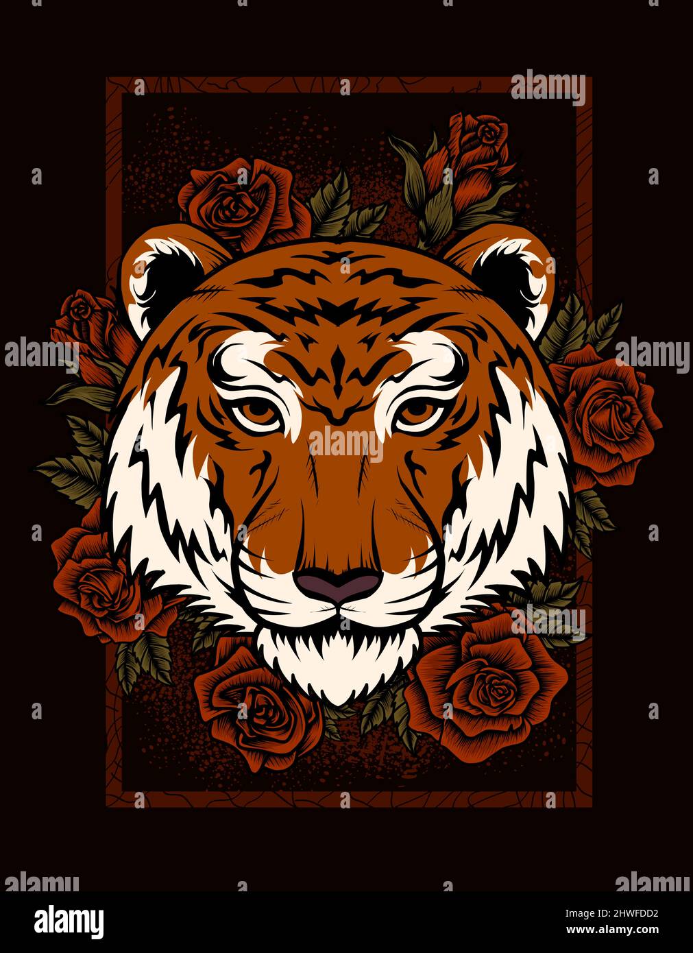 Fabric tiger face background Stock Vector Images - Alamy