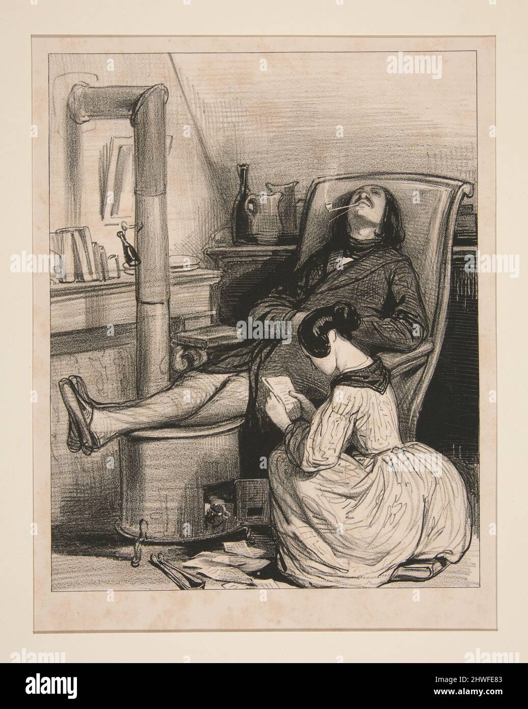 Les lettres de l’ancienne…. Artist: Paul Gavarni, French, 1804–1866 ...