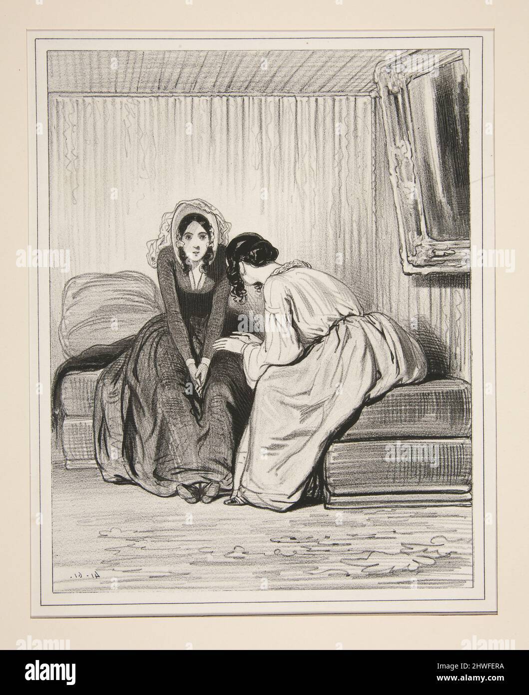 Voila mon petit Emile qui venait diner avec moi…. Artist: Paul Gavarni ...