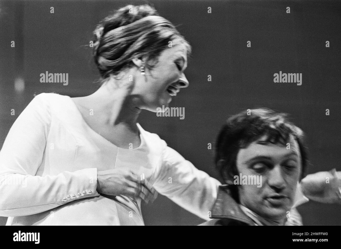 Judi Dench (who plays Hermione) with Barrie Ingham (who plays Leontes ...