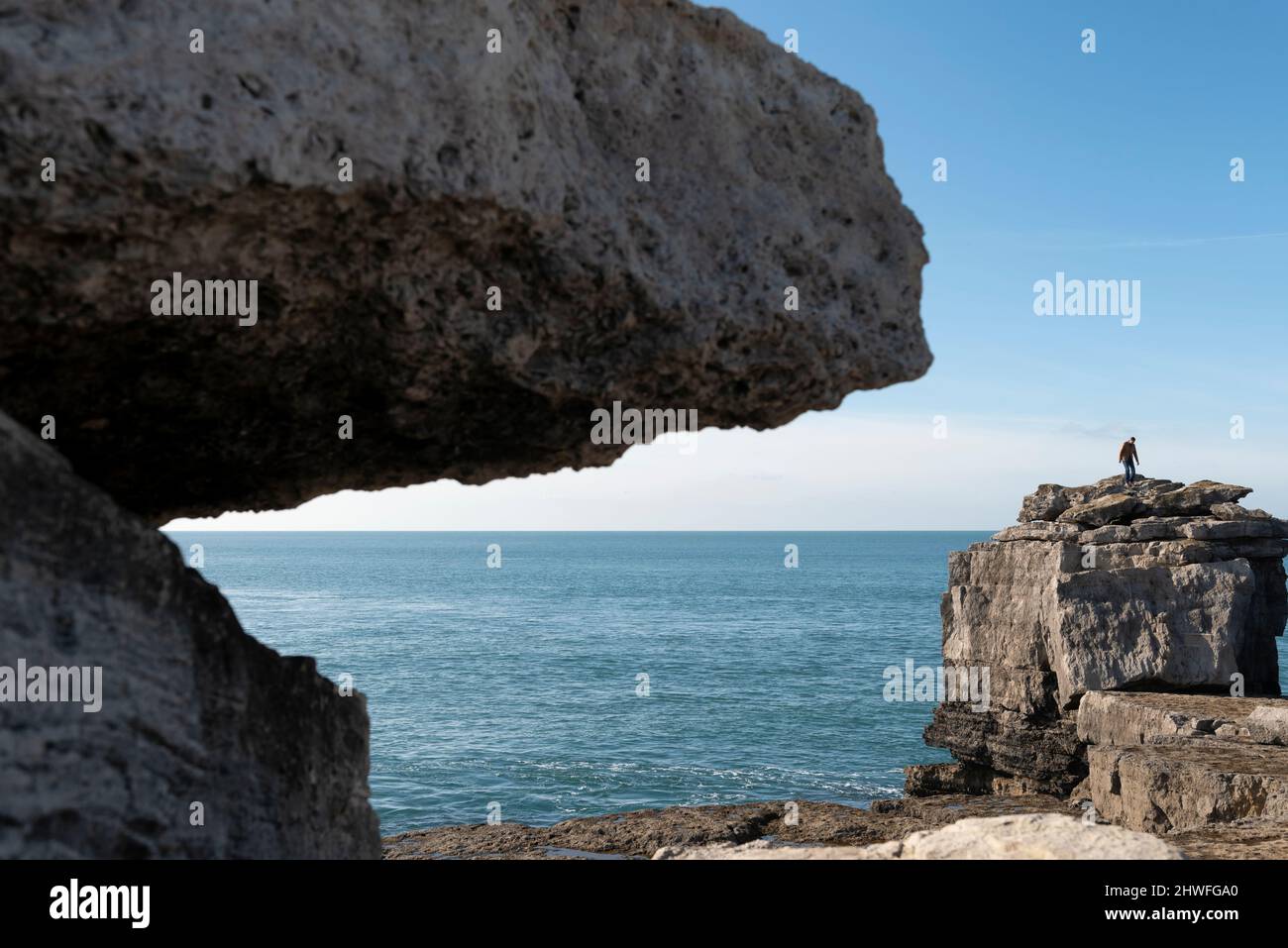 Tourist on pulpit rock hi-res stock photography and images - Alamy