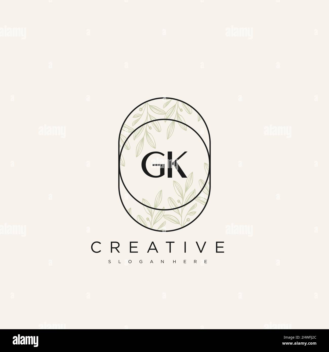 GK Initial Letter Flower Logo Template Vector premium vector Stock ...
