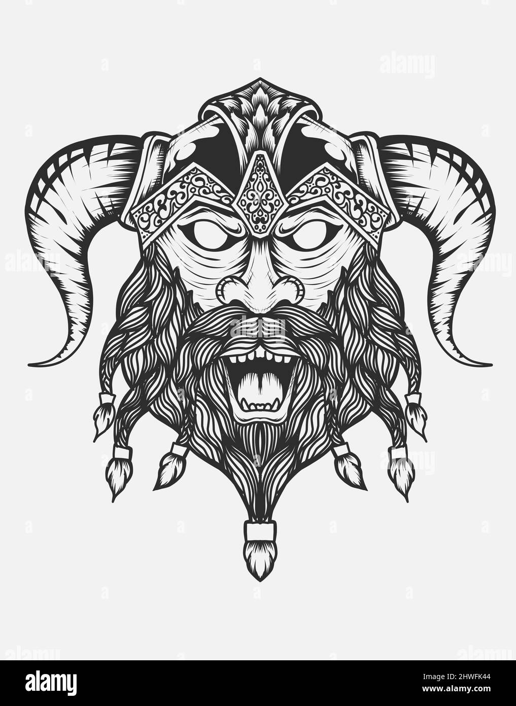 Vector illustration cartoon ax Black and White Stock Photos & Images ...