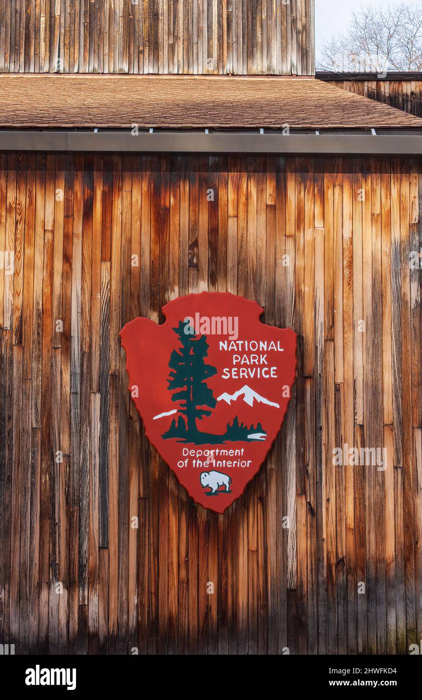 National Park Service sign at the Minute Man Visitor Center. Minute Man ...
