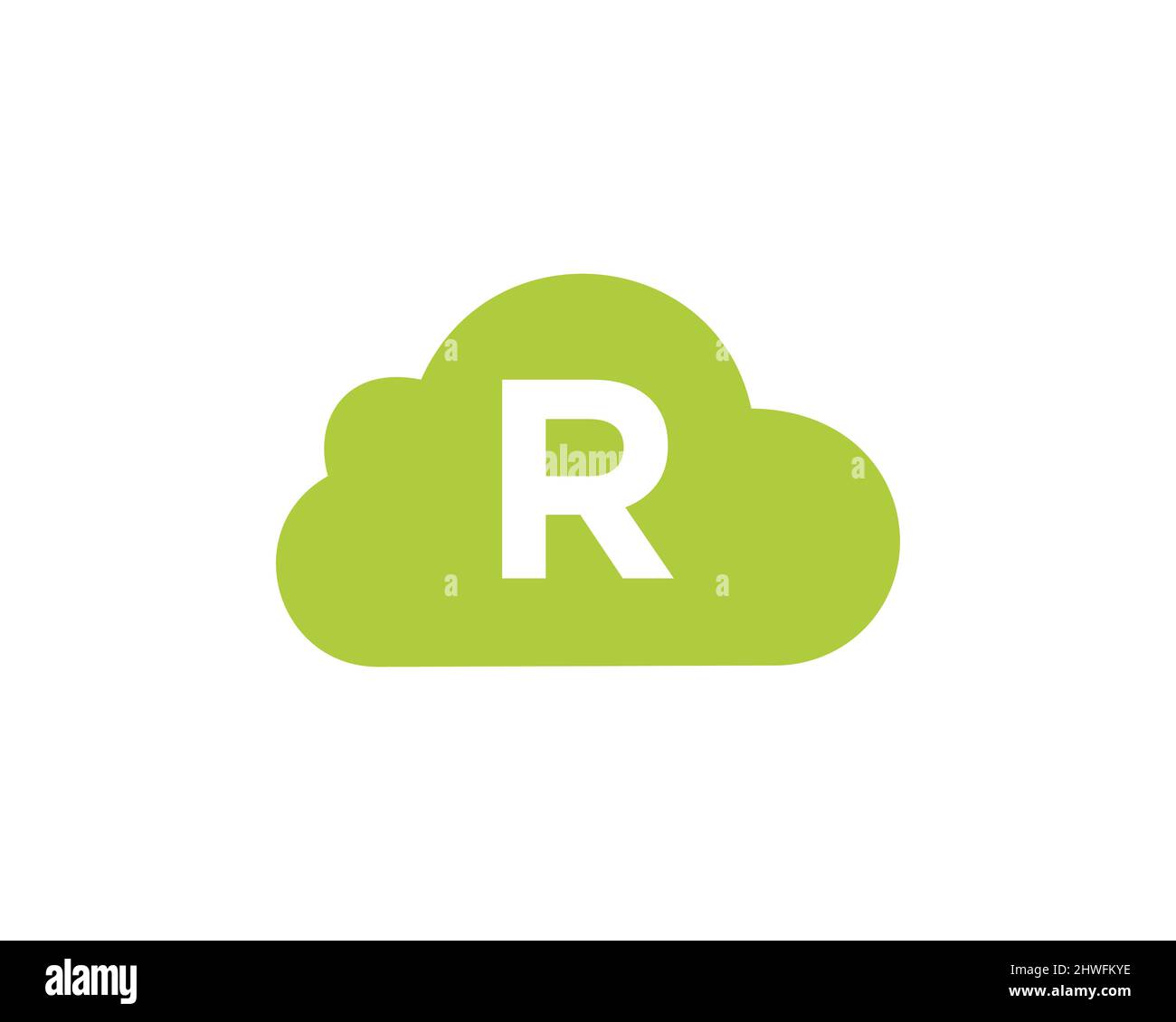 Cloud Logo Design On R Letter. Initial Letter R Cloud Logo Vector ...