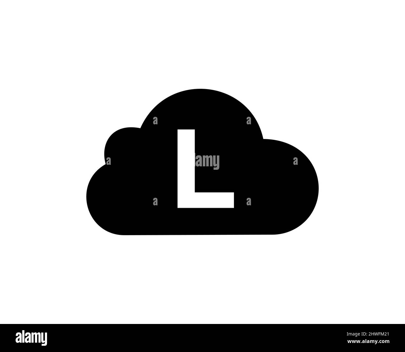 Cloud Logo Design On L Letter. Initial Letter L Cloud Logo Vector ...