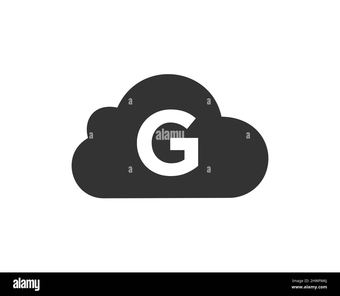 Cloud Logo Design On G Letter. Initial Letter G Cloud Logo Vector Template With White Background ...