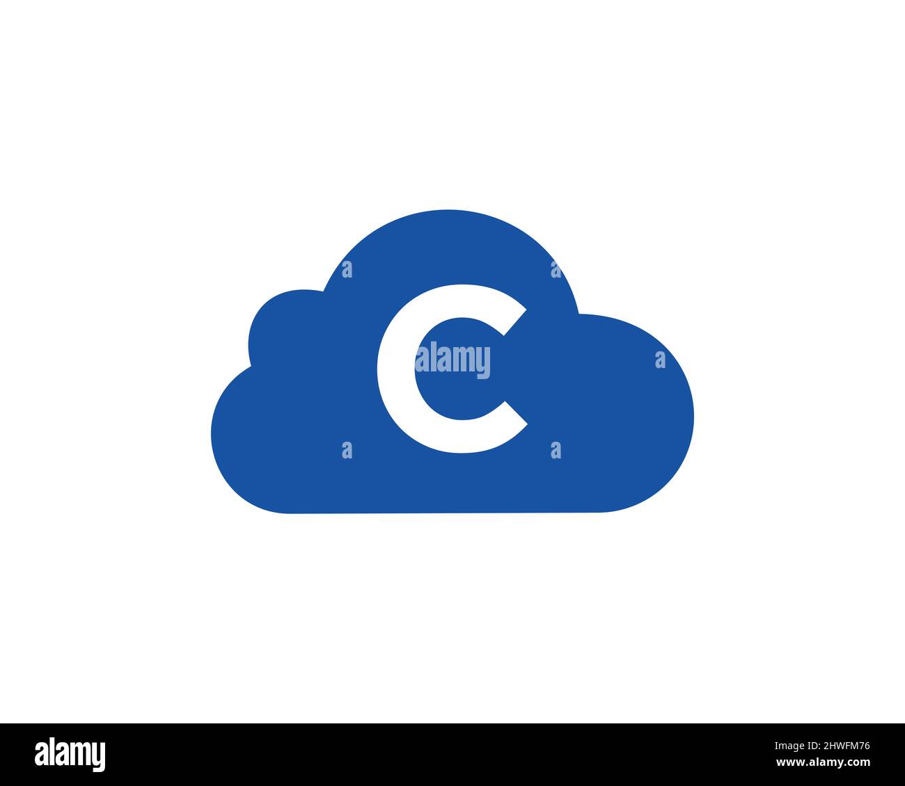 Cloud Logo Design On C Letter. Initial Letter C Cloud Logo Vector ...