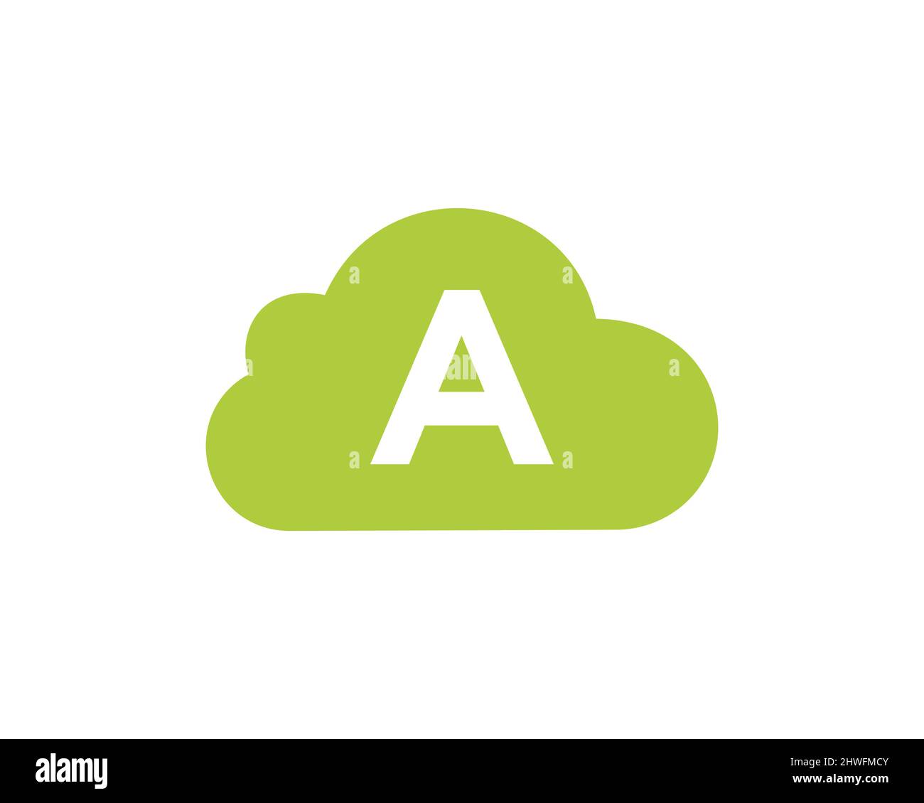 Cloud Logo Design On A Letter. Initial Letter A Cloud Logo Vector ...