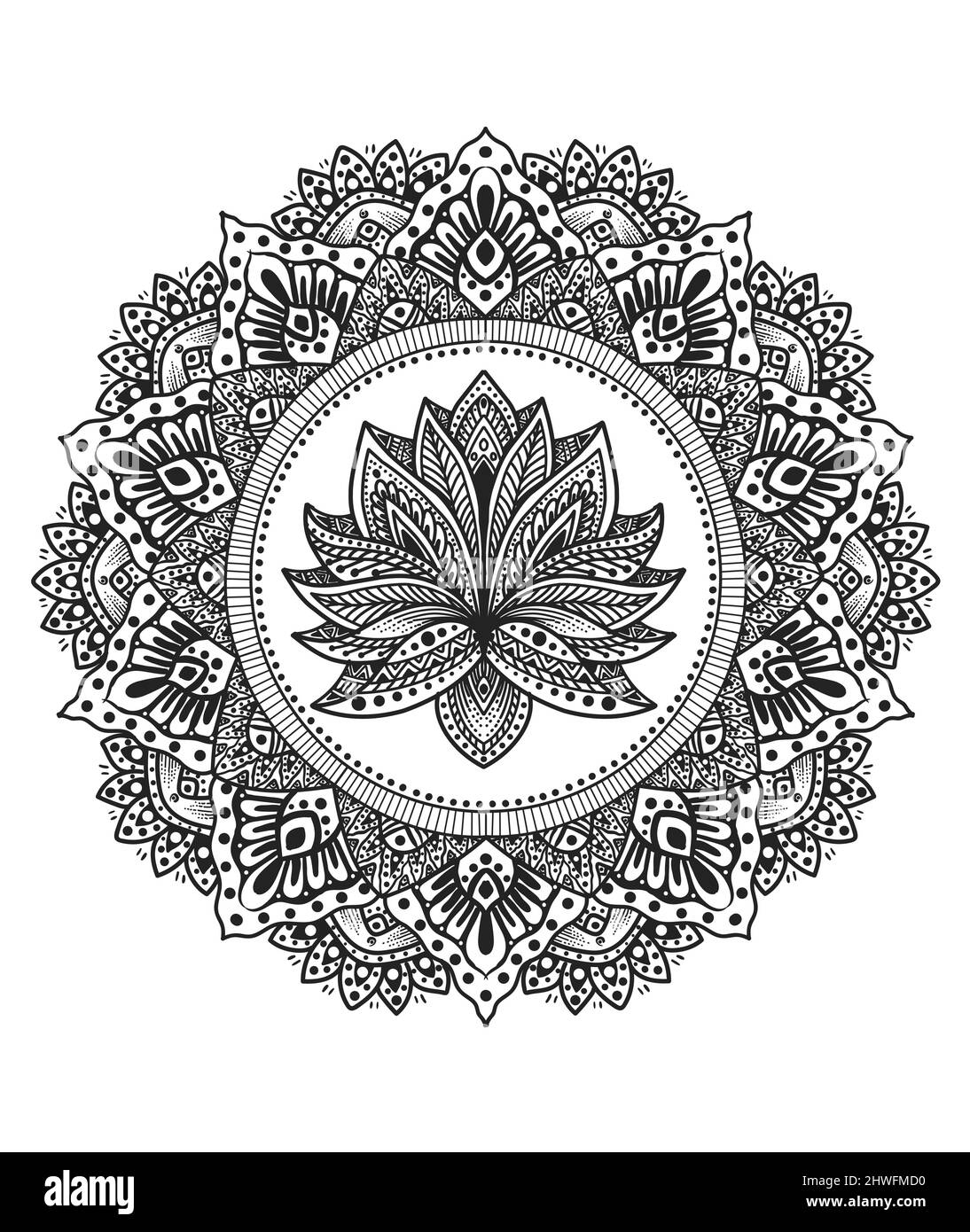 Elegant Circle mandala pattern on white background Stock Vector Image ...