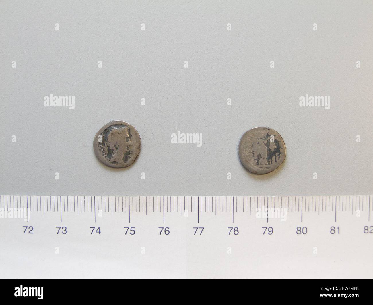 Quinarius of Augustus, Emperor of Rome from Emerita. Ruler: Augustus ...