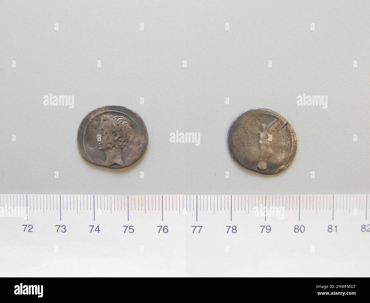 Denarius of Augustus, Emperor of Rome from Italy (uncertain mints ...