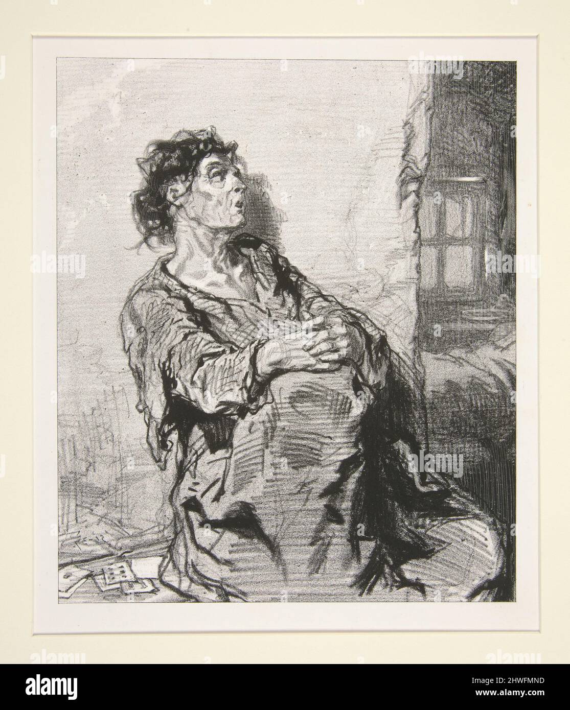 Les poetes de mon temps m’ont couronnee de roses…. Artist: Paul Gavarni ...