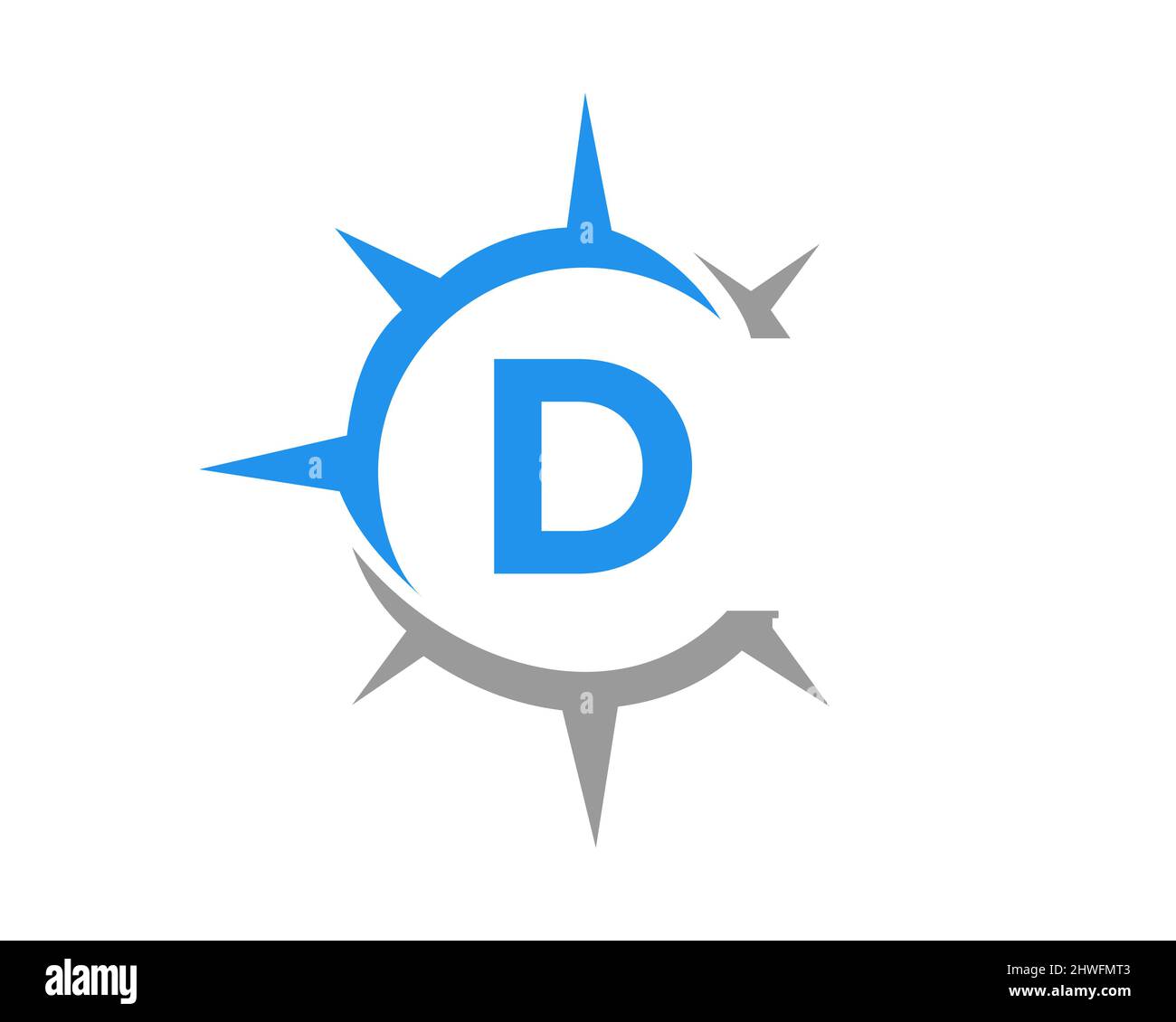Compass logo design with D letter concept. Compass Concept with D ...