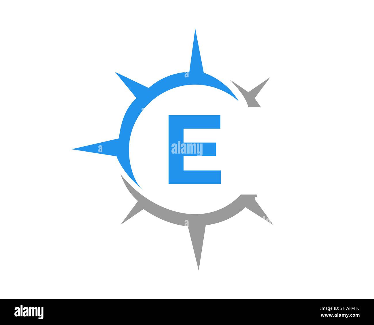 Compass logo design with E letter concept. Compass Concept with E ...