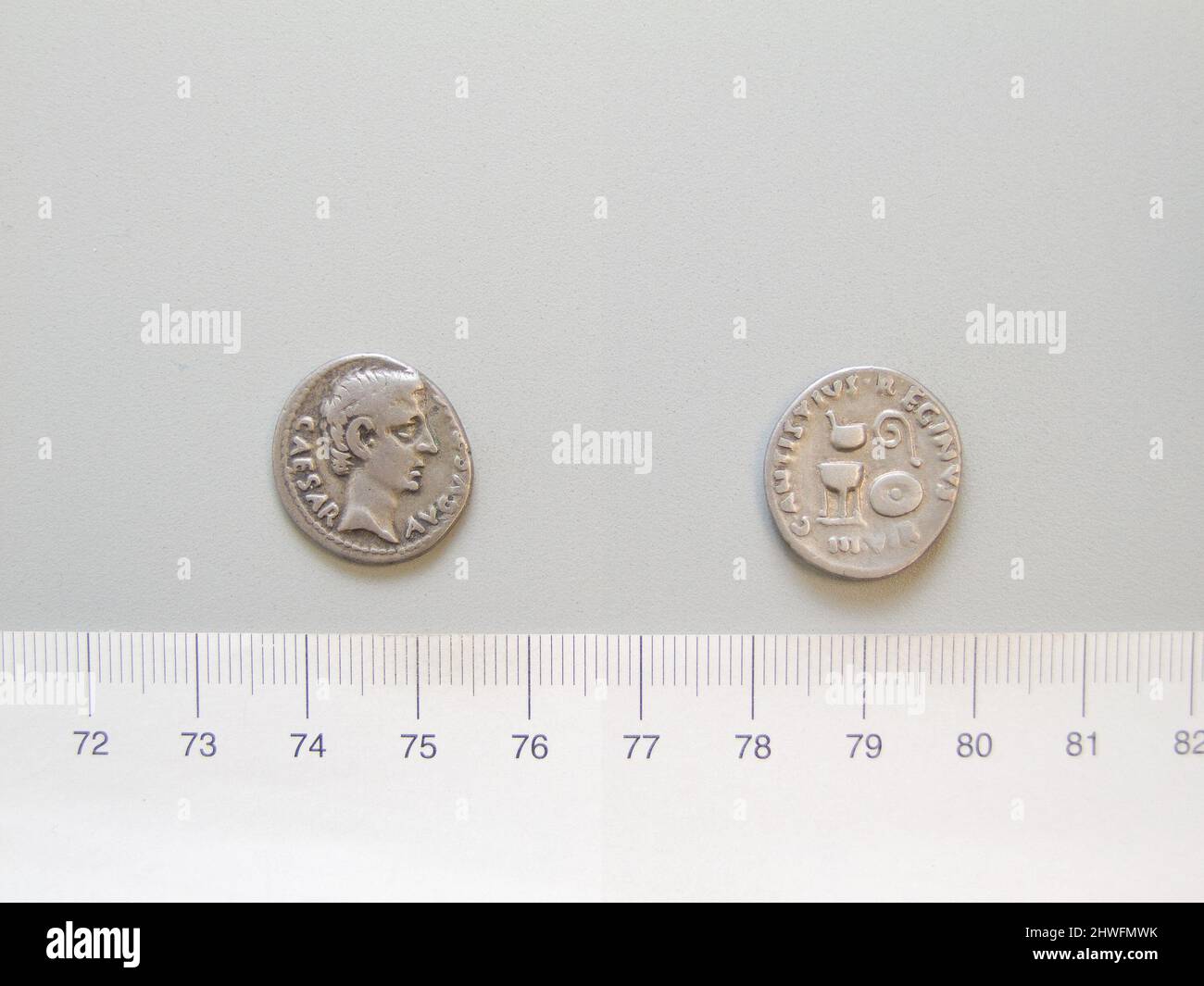 Denarius of Augustus, Emperor of Rome from Rome. Ruler: Augustus ...