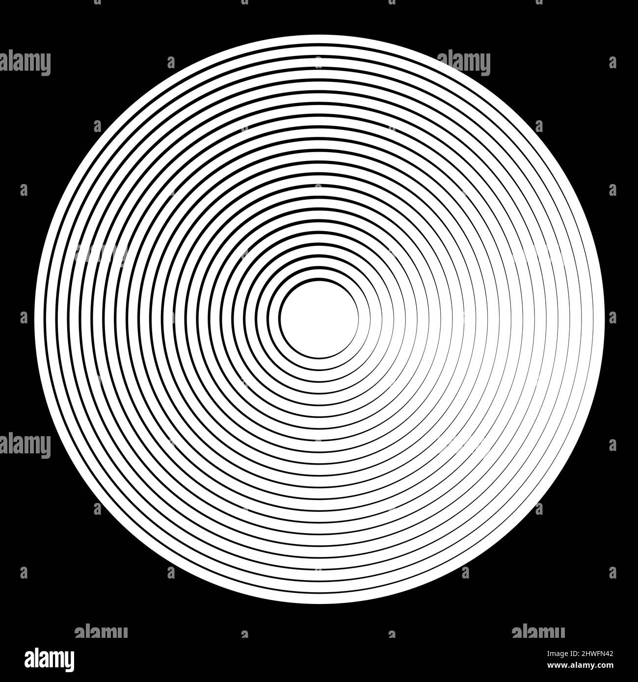 Concentric, radial, radiating circles, rings - stock vector ...