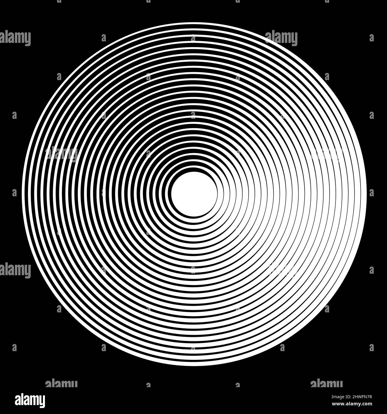 Concentric, radial, radiating circles, rings - stock vector ...