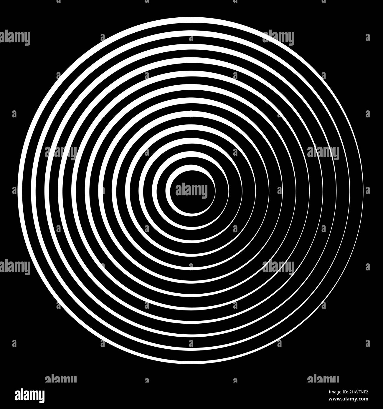 Concentric, radial, radiating circles, rings - stock vector ...