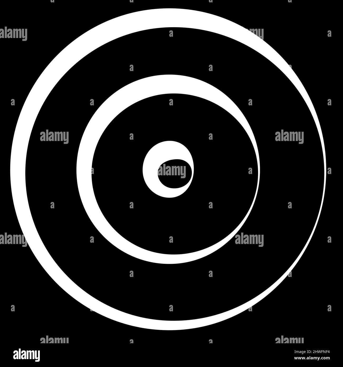 Concentric, radial, radiating circles, rings - stock vector ...