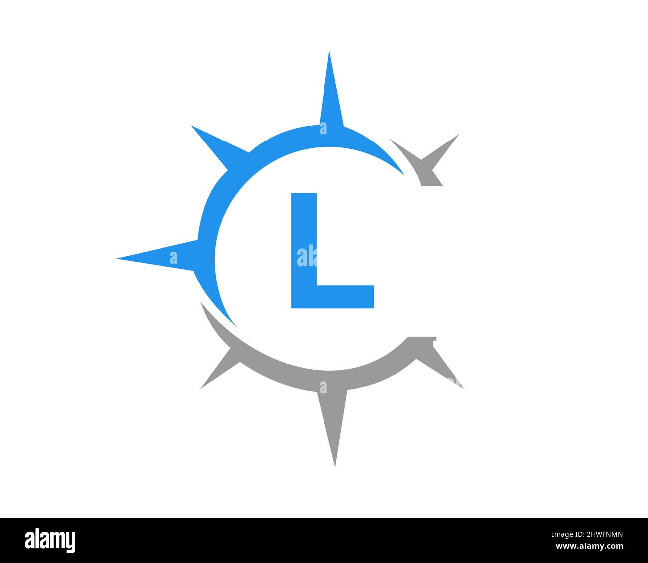 Compass logo design with L letter concept. Compass Concept with L ...
