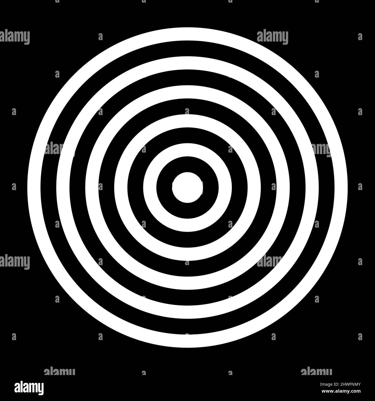Concentric, radial, radiating circles, rings - stock vector ...