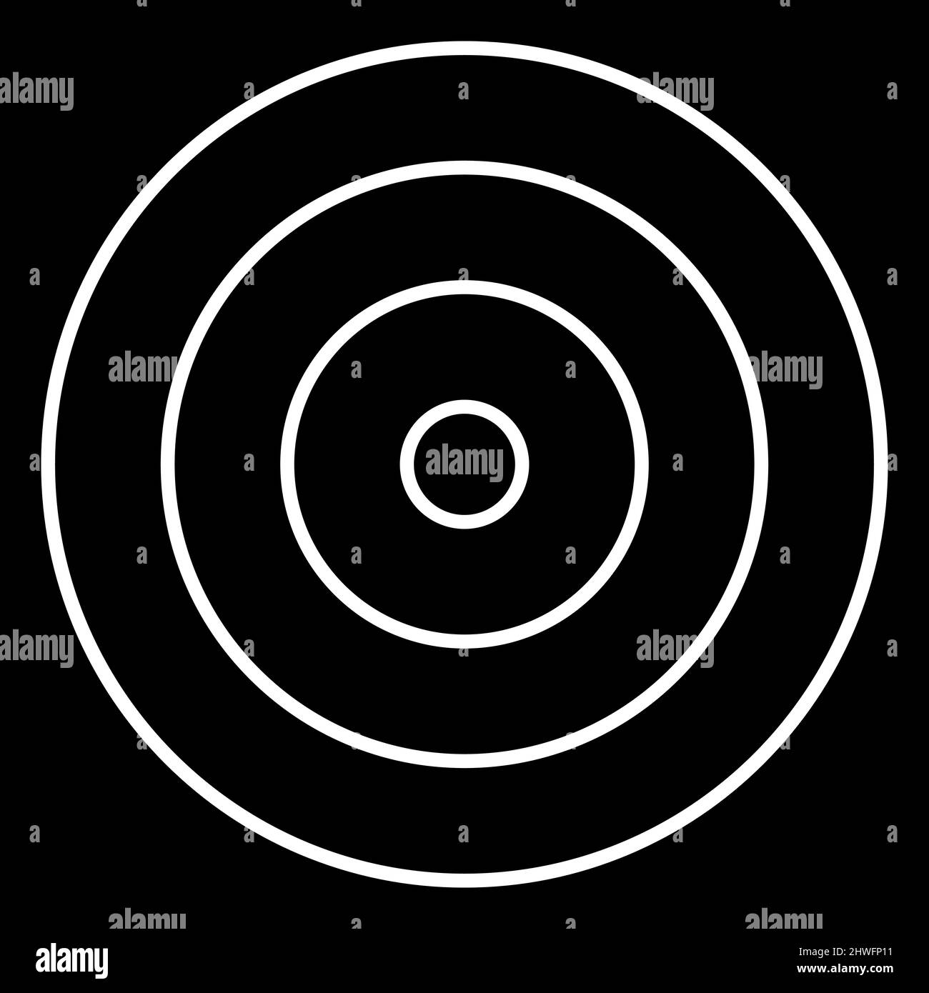 Concentric, radial, radiating circles, rings - stock vector ...