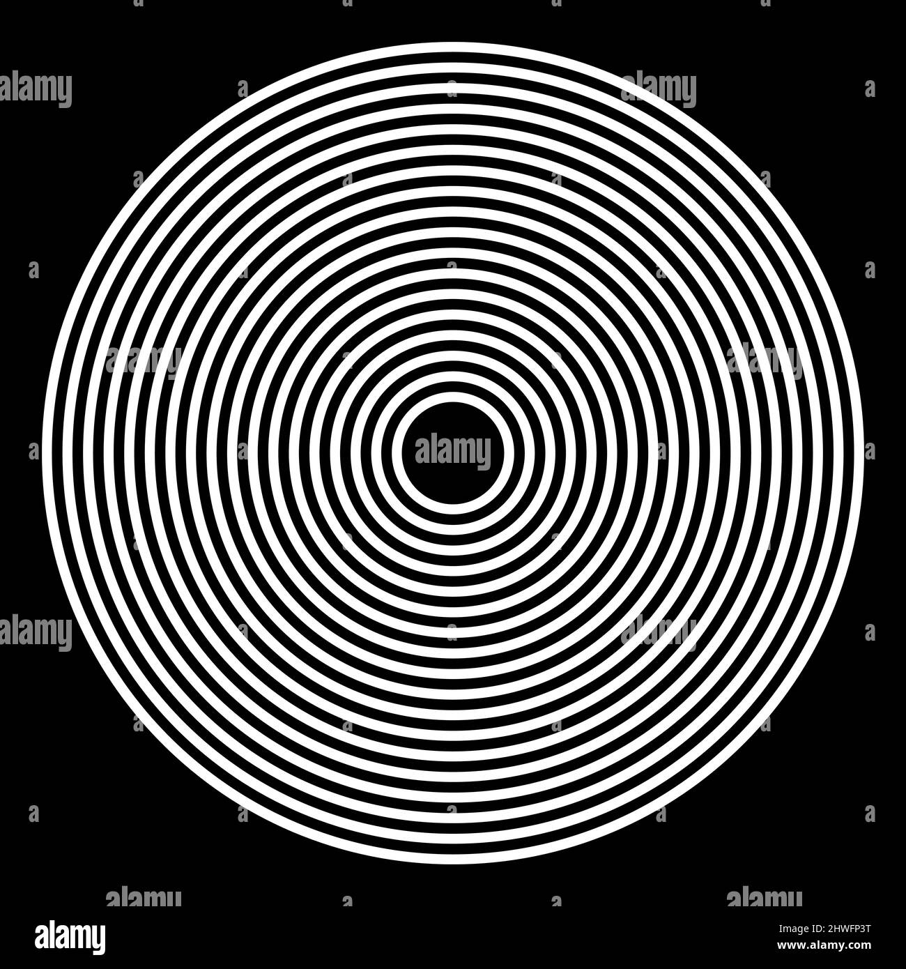 Concentric, radial, radiating circles, rings - stock vector ...