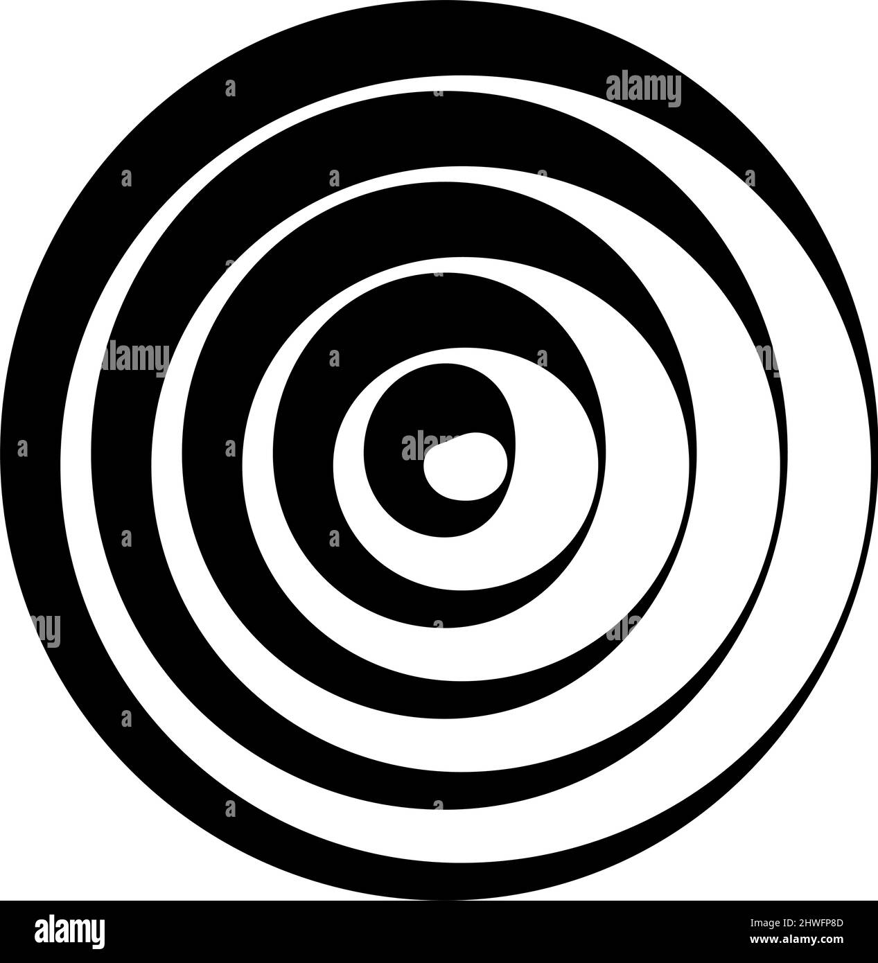 Concentric, radial, radiating circles, rings - stock vector ...