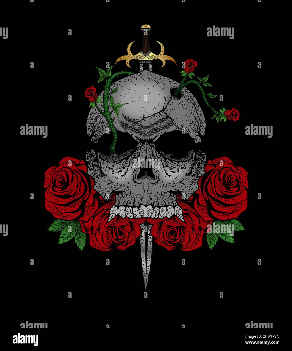 Roses red tee shirt Stock Vector Images - Alamy