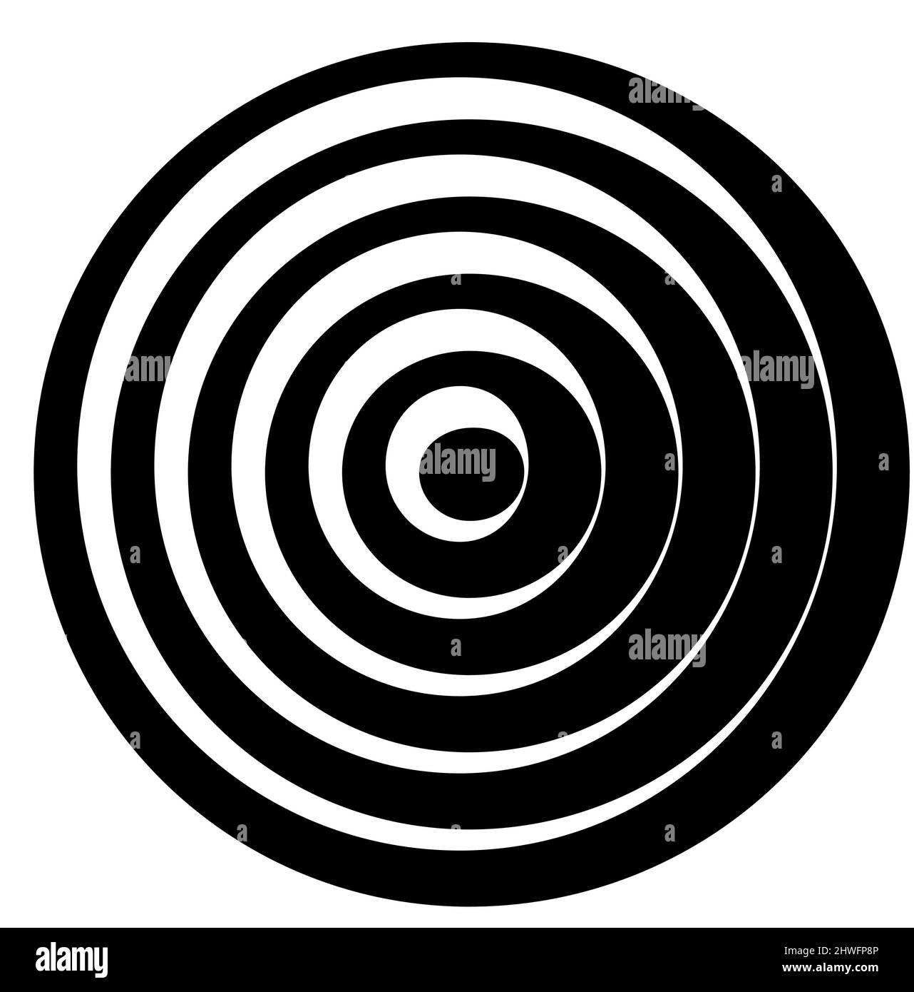 Concentric, radial, radiating circles, rings - stock vector ...
