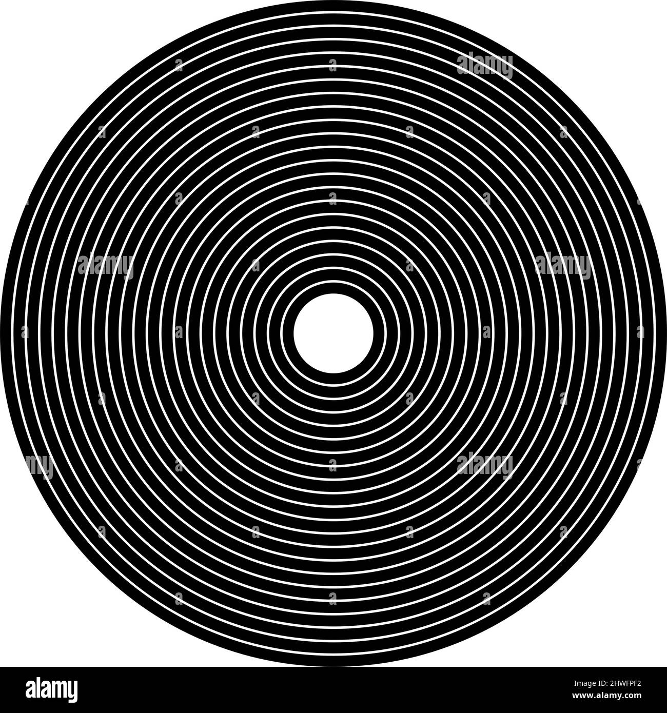 Concentric, radial, radiating circles, rings - stock vector ...