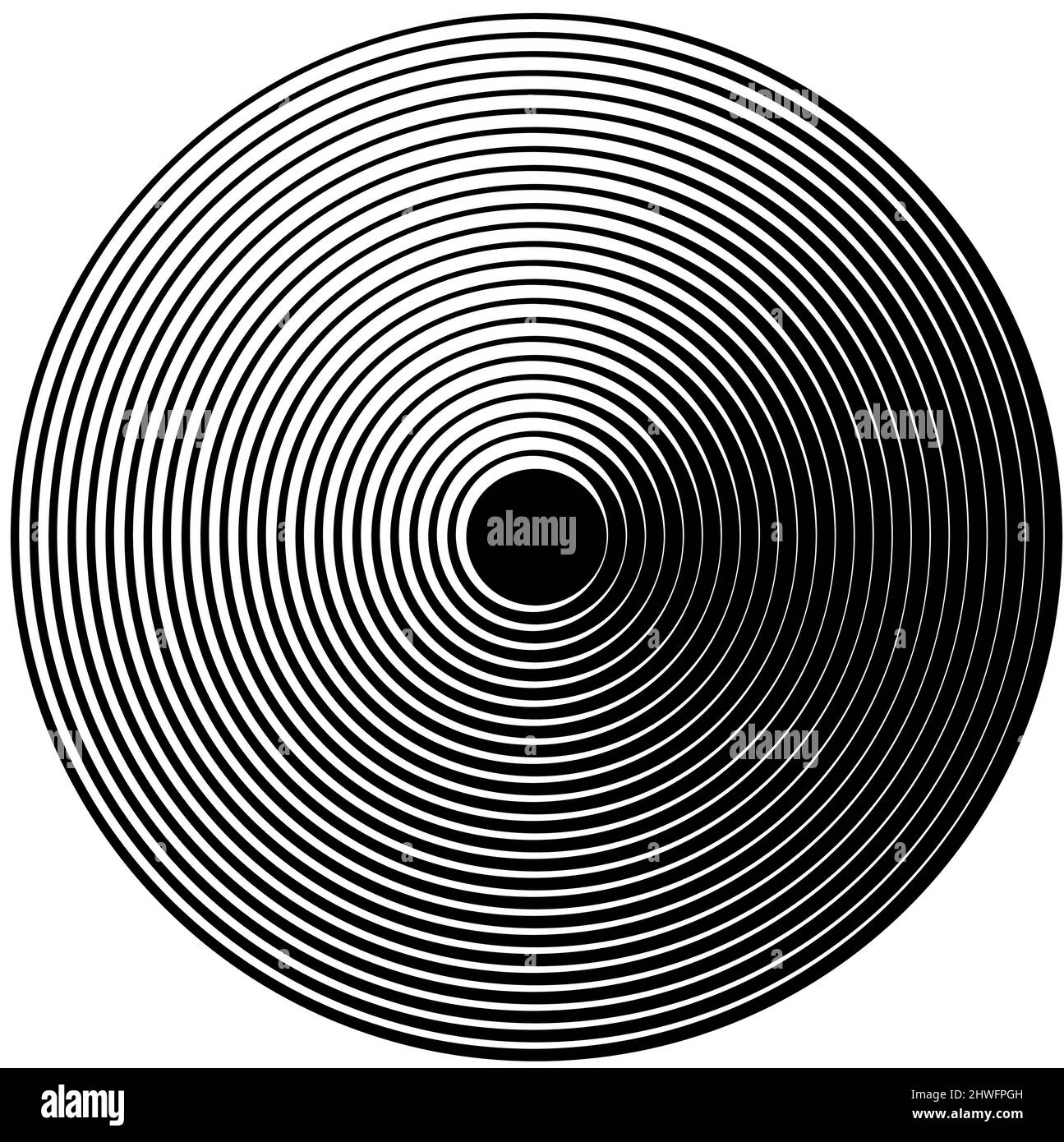 Concentric, radial, radiating circles, rings - stock vector ...