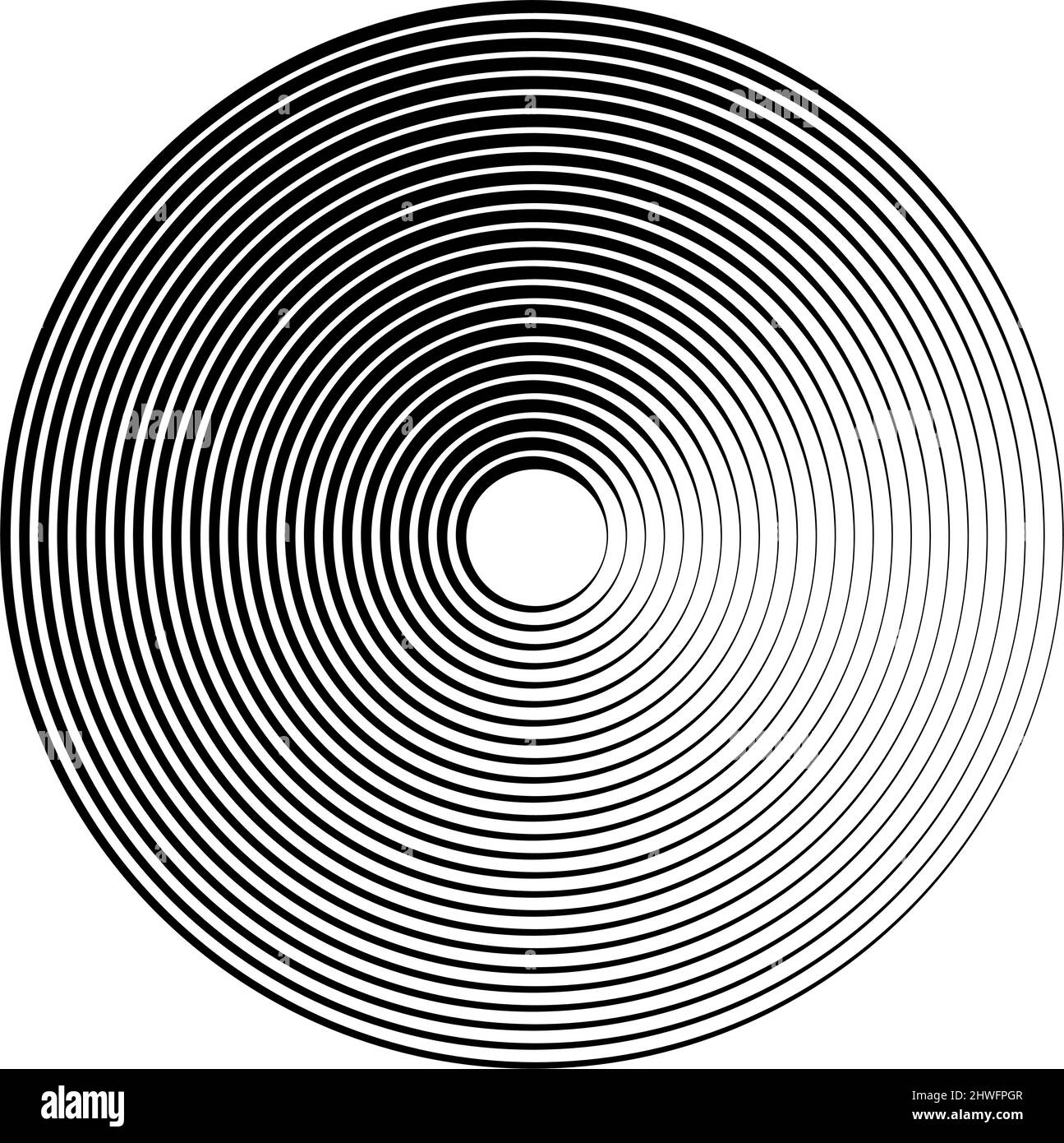 Concentric, radial, radiating circles, rings - stock vector ...
