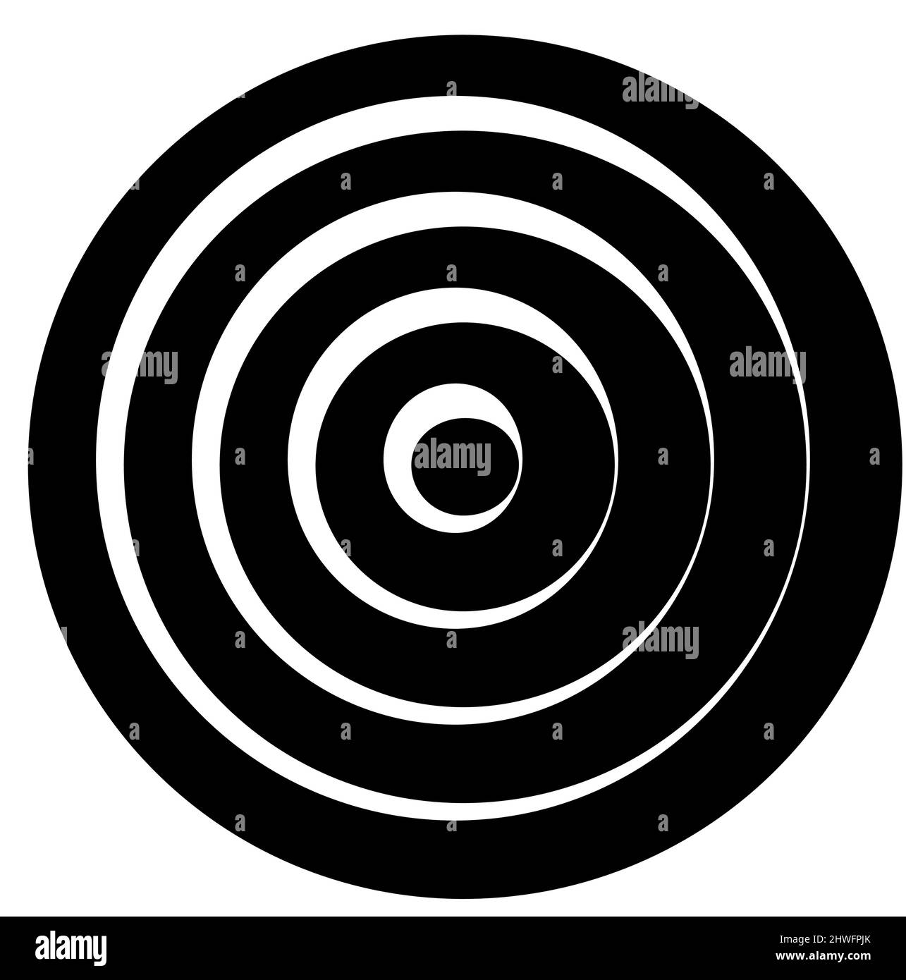 Concentric, radial, radiating circles, rings - stock vector ...