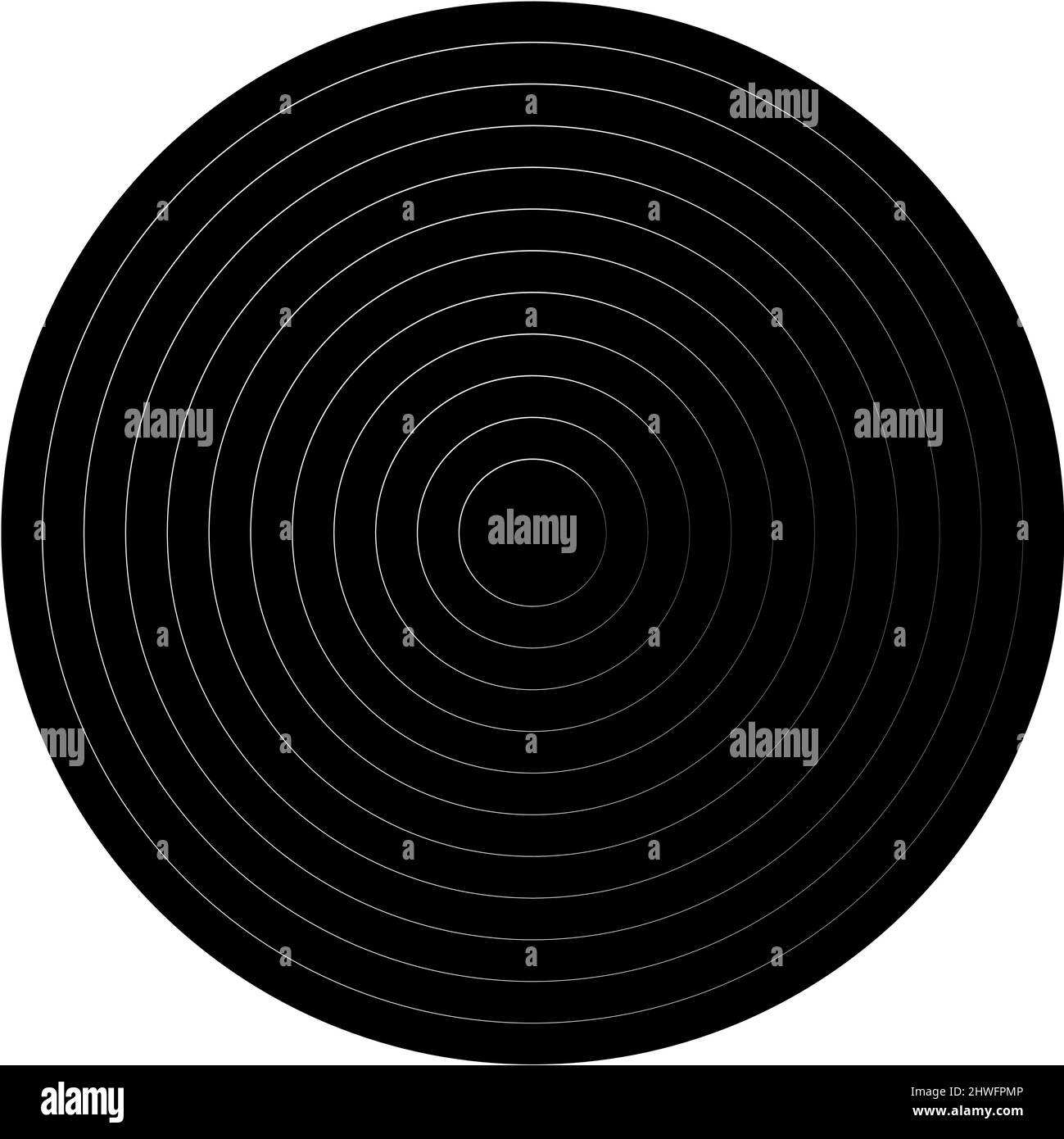 Concentric, radial, radiating circles, rings - stock vector ...